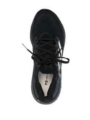Y3 Striped Lace-up Sneakers - Black