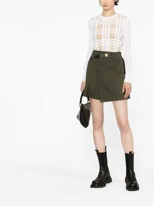 Comme Des Garçons Plaid Appliqué Knit Top