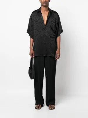 Saint Laurent Patterned-jacquard Short-sleeve Shirt
