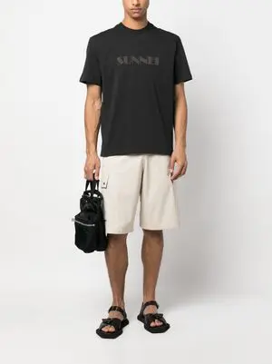 Sunnei Logo-print Cotton T-shirt - Black