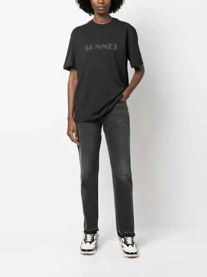 Sunnei Logo-print Cotton T-shirt - Black