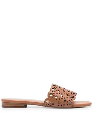 TWINSET Slip-on Flat Sandals - Brown
