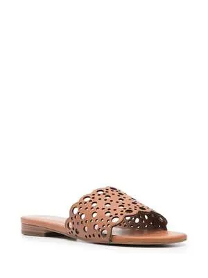 TWINSET Slip-on Flat Sandals - Brown