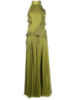 Alberta Ferretti Floral-motif Silk Maxi Dress