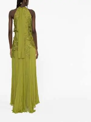 Alberta Ferretti Floral-motif Silk Maxi Dress
