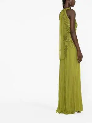 Alberta Ferretti Floral-motif Silk Maxi Dress