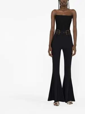 Elisabetta Franchi Belted Flared Trousers