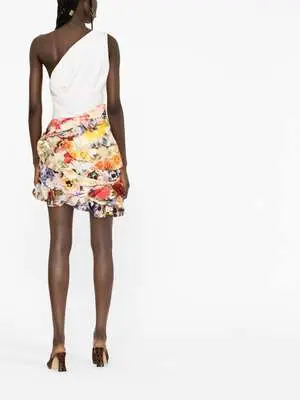 Zimmermann Spliced Floral-print Mini Skirt