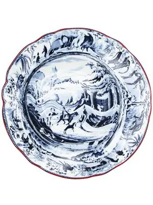 SELETTI X Diesel Classics On Acid Arabian Soup Plate - Blue