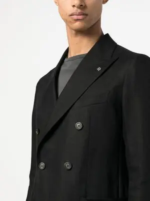 Tagliatore Double-breasted Linen Blazer