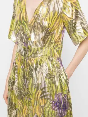 HAYLEY MENZIES Metallic Print Dress
