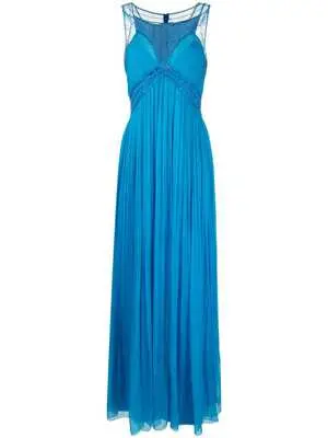 Alberta Ferretti Cornely Embroidered Silk Maxi Dress
