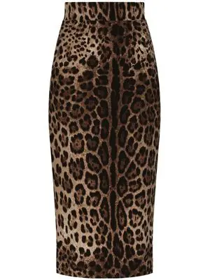 Dolce & Gabbana Leopard-print Midi Skirt
