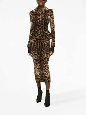Dolce & Gabbana Leopard-print Midi Skirt