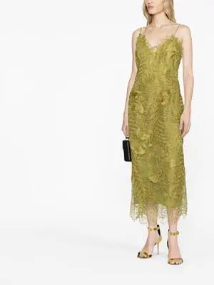 Alberta Ferretti Embroidered Midi Dress