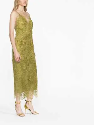 Alberta Ferretti Embroidered Midi Dress
