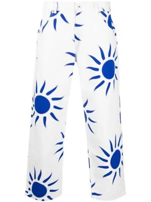 LIBERAL YOUTH MINISTRY Graphic-print Straight-leg Jeans - White