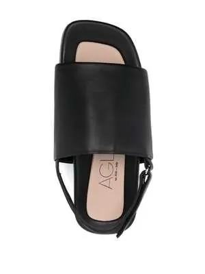 Agl Holly 35mm Leather Sandals - Black