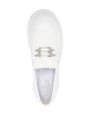Hogan Logo-buckle 55mm Platform Loafers