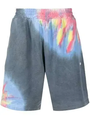 MSGM Tie-dye Print Cotton Shorts