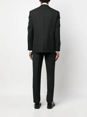 LARDINI Striped Single-breasted Suit - Black