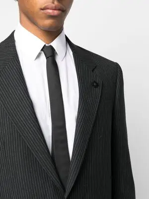 LARDINI Striped Single-breasted Suit - Black