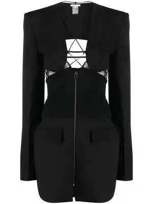 NENSI DOJAKA Cut-out Wool Minidress