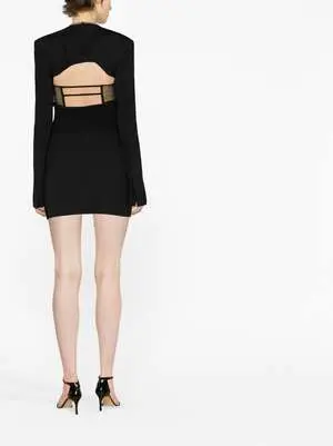 NENSI DOJAKA Cut-out Wool Minidress