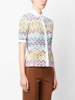 Missoni Zigzag Pattern Polo Shirt
