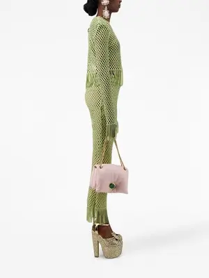 Giambattista Valli Fringed Macramé Flared Trousers