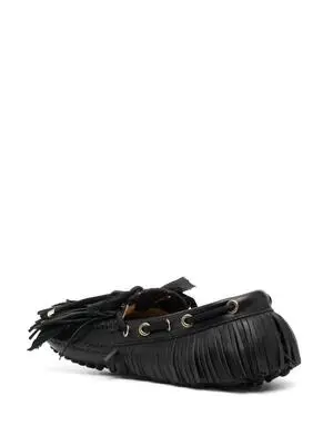 13 09 SR Puli Fringe-detail Leather Loafers - Black