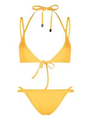 Attico Strappy Triangle Bikini Set - Yellow