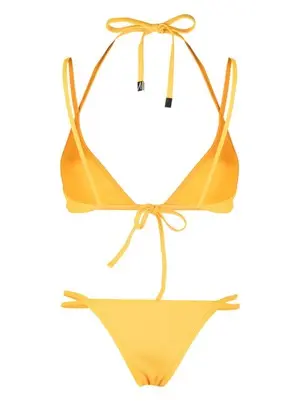 Attico Strappy Triangle Bikini Set - Yellow