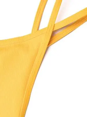 Attico Strappy Triangle Bikini Set - Yellow