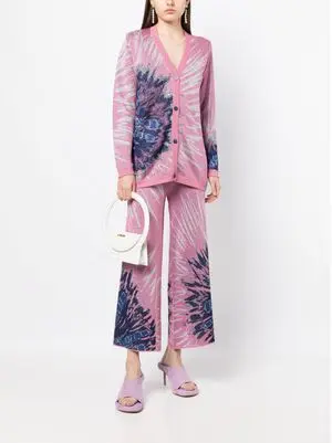 HAYLEY MENZIES Metallic Tie-dye Jacquard Knit Culottes