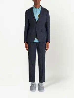 Etro Patterned-jacquard Single-breasted Blazer