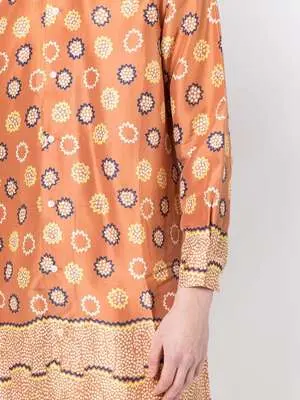 BODE All-over Graphic Print Silk Shirt