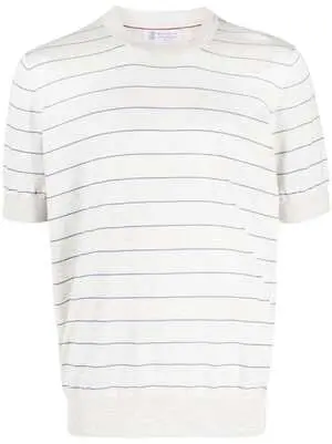 Brunello Cucinelli Striped Cotton T-shirt