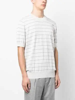 Brunello Cucinelli Striped Cotton T-shirt