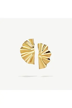 SOKO Bidu Fanned Stud Earrings - Gold