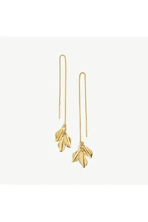 SOKO Delicate Bidu Chain Threader Earrings - Gold