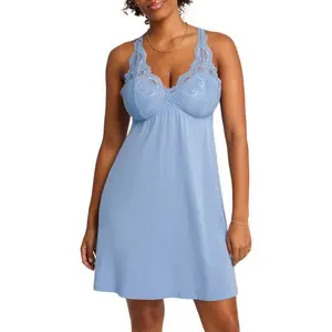Fleur't Belle Epoque Fuller Cup Lace Chemise Bluebell
