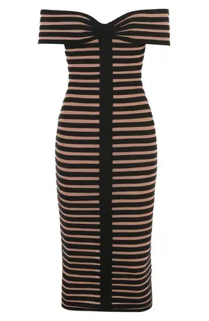 black and tan bodycon dress AX Paris Tan Black Lace BodyCon Dress ~ US 10