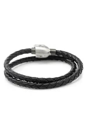 CUFFLINKS, INC. Braided Leather Bracelet
