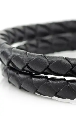 CUFFLINKS, INC. Braided Leather Bracelet