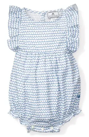 PETITE PLUME La Mer Ruffle Romper - Blue