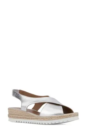 Aquatalia Adelina Crisscross Slingback Sandal - Silver