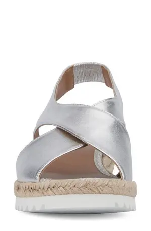 Aquatalia Adelina Crisscross Slingback Sandal - Silver