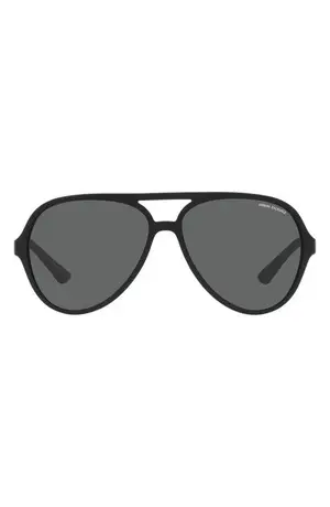 Armani Exchange 60mm Round Sunglasses