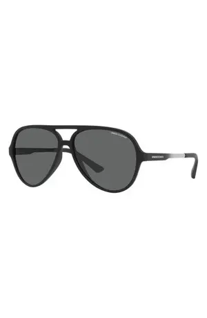 Armani Exchange 60mm Round Sunglasses